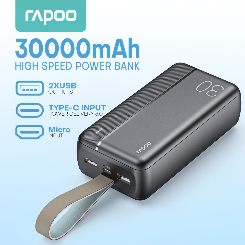 Rapoo Original 12W Powerbank 2 Input and 2 Ouputs 5V 2A Power Bank ...