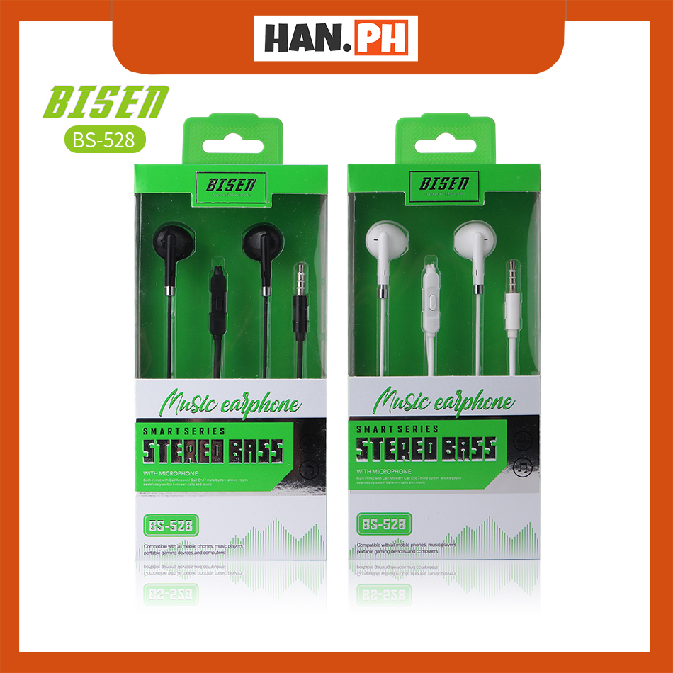 Bisen BS528 Universal 3.5mm Wired Headset Noise Cancelling HiFi Stereo ...