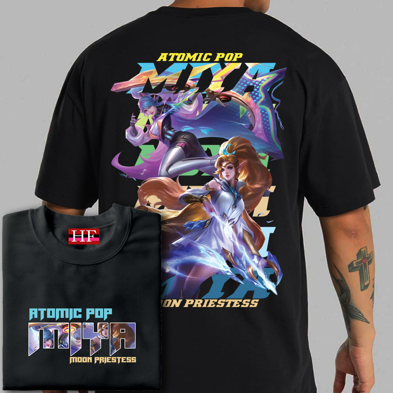 Miya tshirt full print mobile legends shirt mlbb skin atomic pop ...