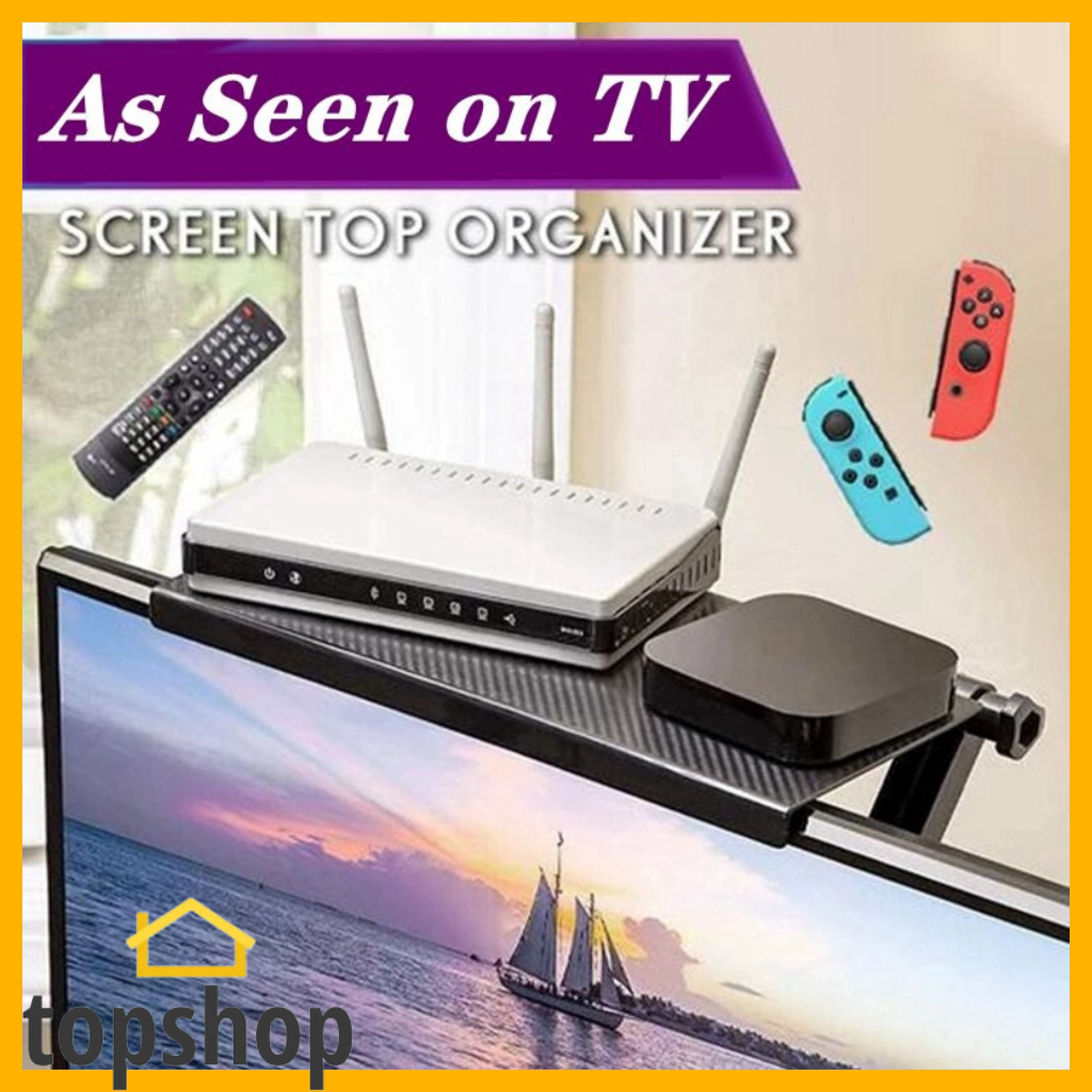 TOPSHOP Adjustable Screen Caddy TV Shelf Screen Rack Foldable Holder ...