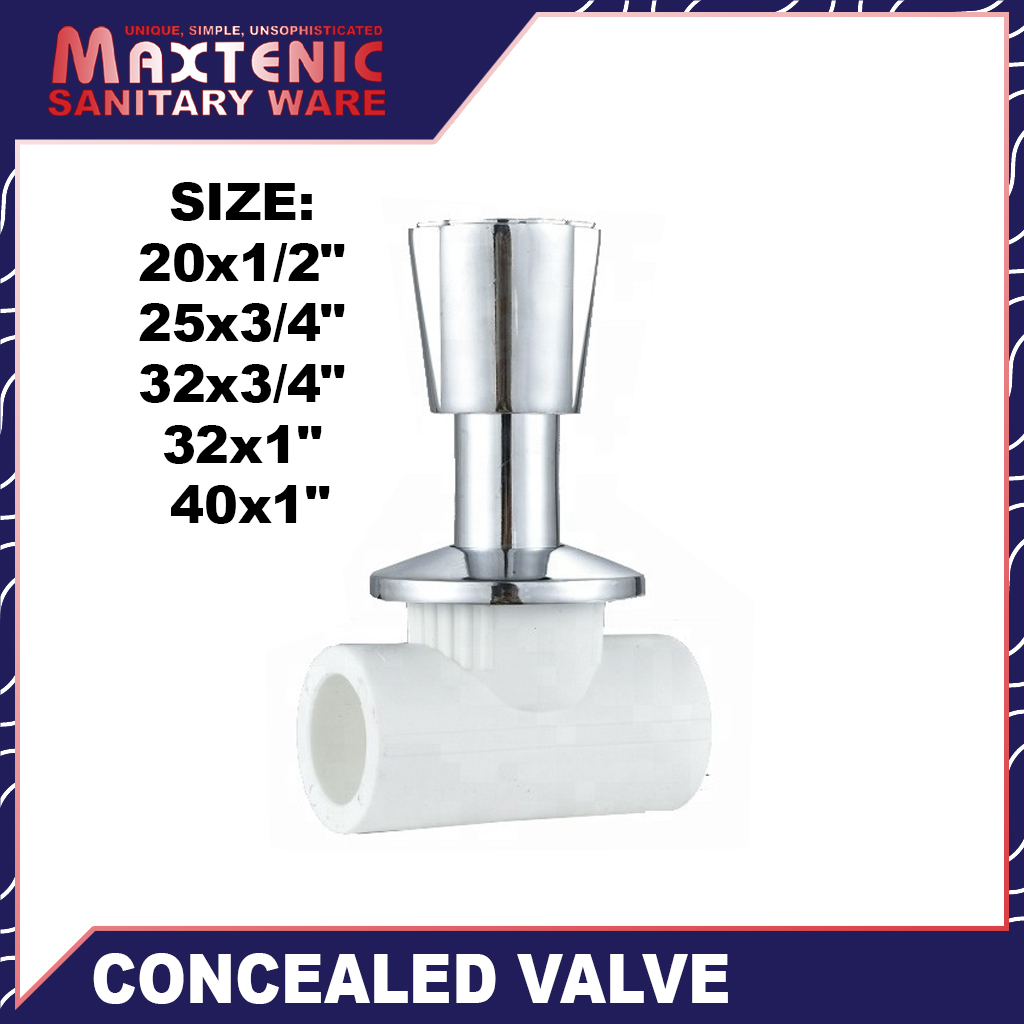 SUPREME/FITTINGS/CONCEALED VALVE #20x1/2" #25x3/4" #32x3/4" 40x1 ...
