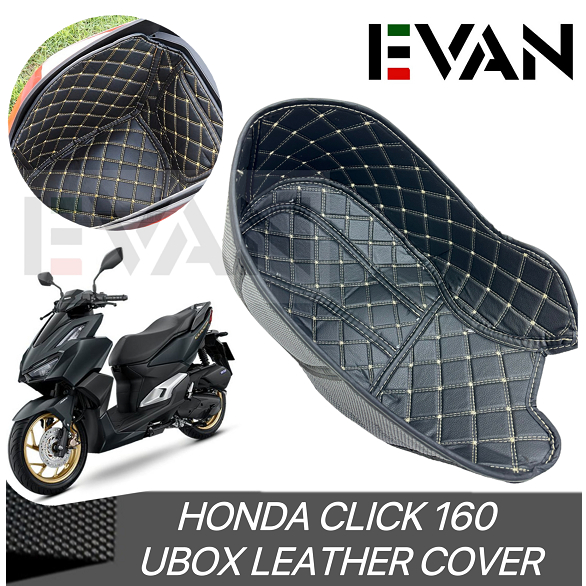 EVAN.SHOP Honda Click 160 UBox Leather Cover Seat Cover High Quality U ...