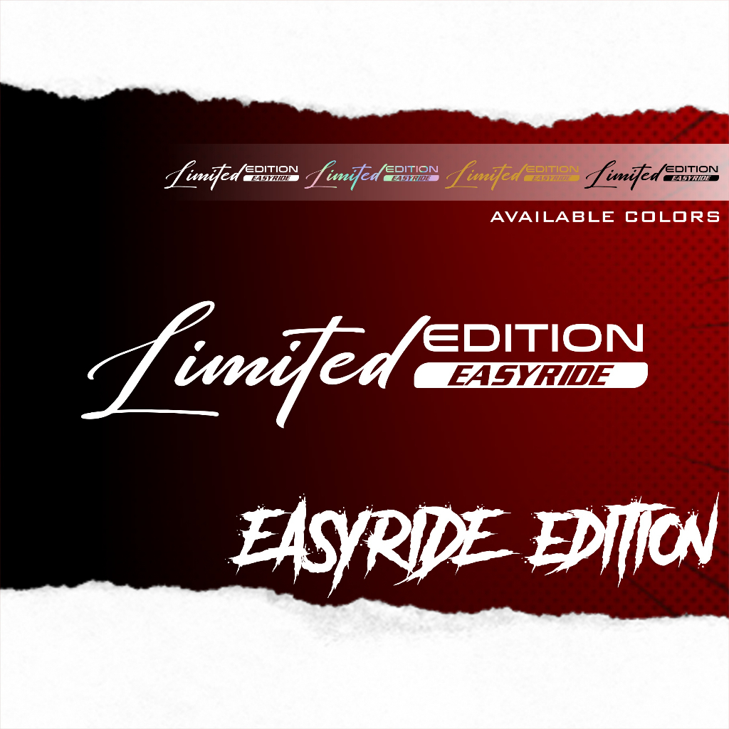 LIMITED EDITION EASYRIDE decal cutout sticker for car/motorcycle and ...