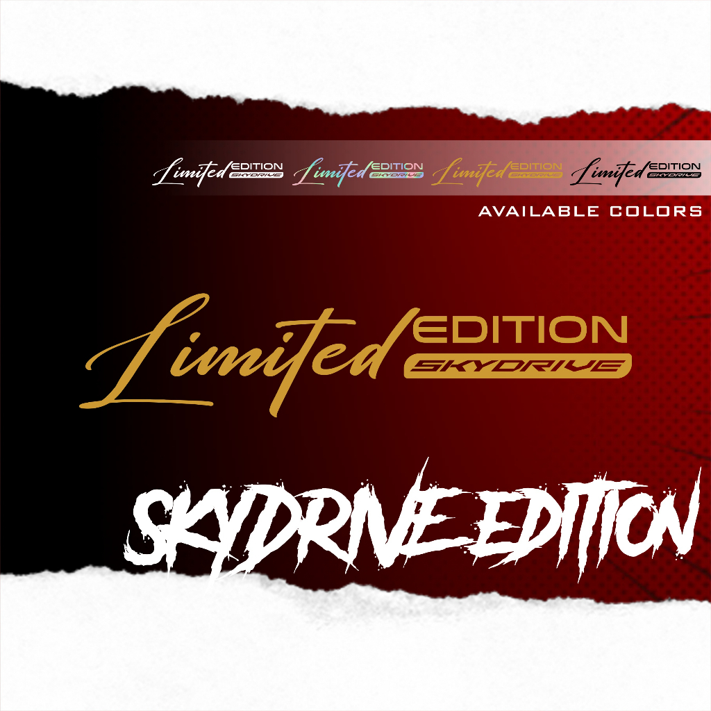 LIMITED EDITION SKYDRIVE decal cutout sticker for car/motorcycle and ...