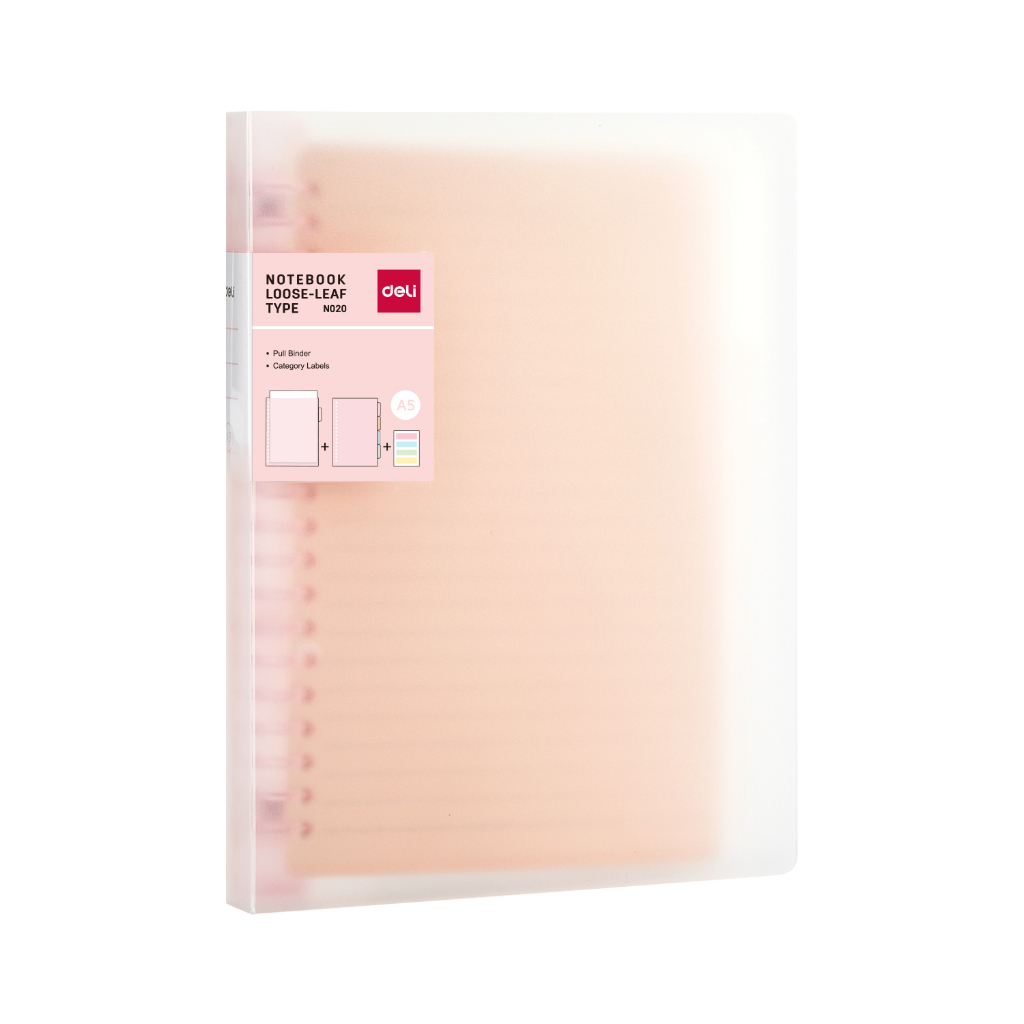 Deli N020 A5 Loose Leaf Notebook 60 Sheets 1PC [79N020] | Shopee ...