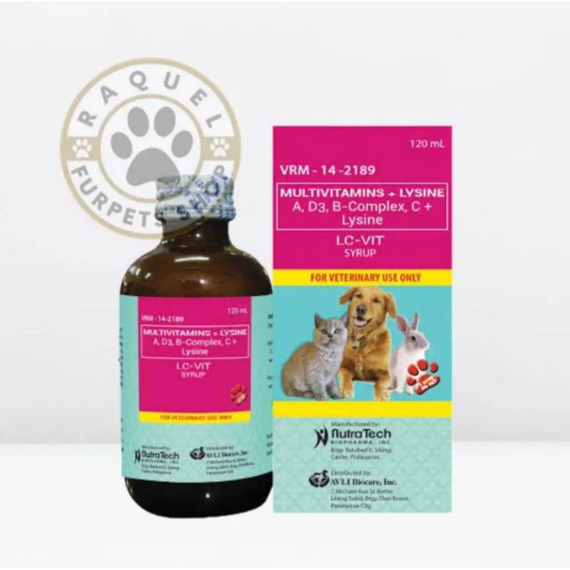 LC-VIT MULTI VITAMINS SYRUP FOR PET DOGS AND CAT 120 ML | Shopee ...