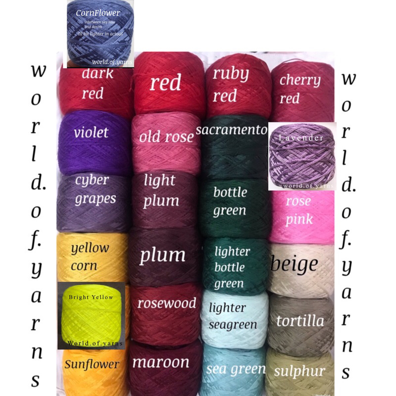PART 1: POLYESTER THREADS/YARNS --see Part 2,3,& Mix for MORE colors ...