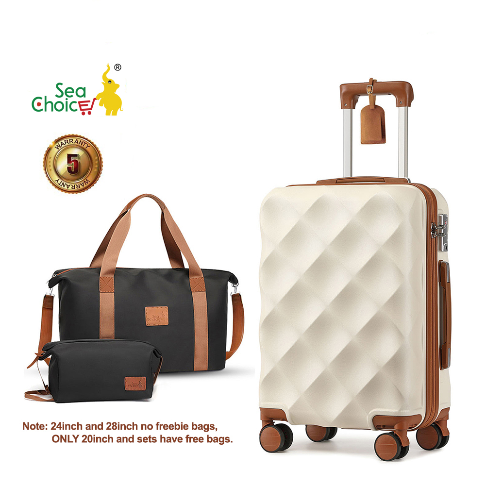 SeaChoice 20'' ABS Hand Carry Cabin Luggage Trolley 2tone Color TSA ...