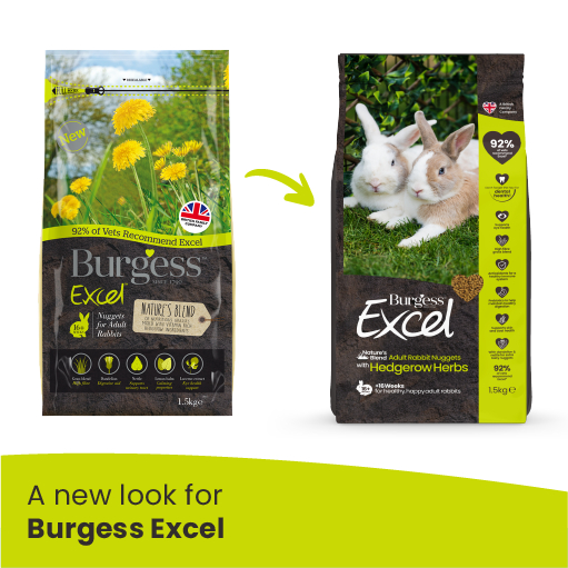 Burgess Excel Rabbit Adult Natures Blend 1.5kg, Healthy Blend of Food ...