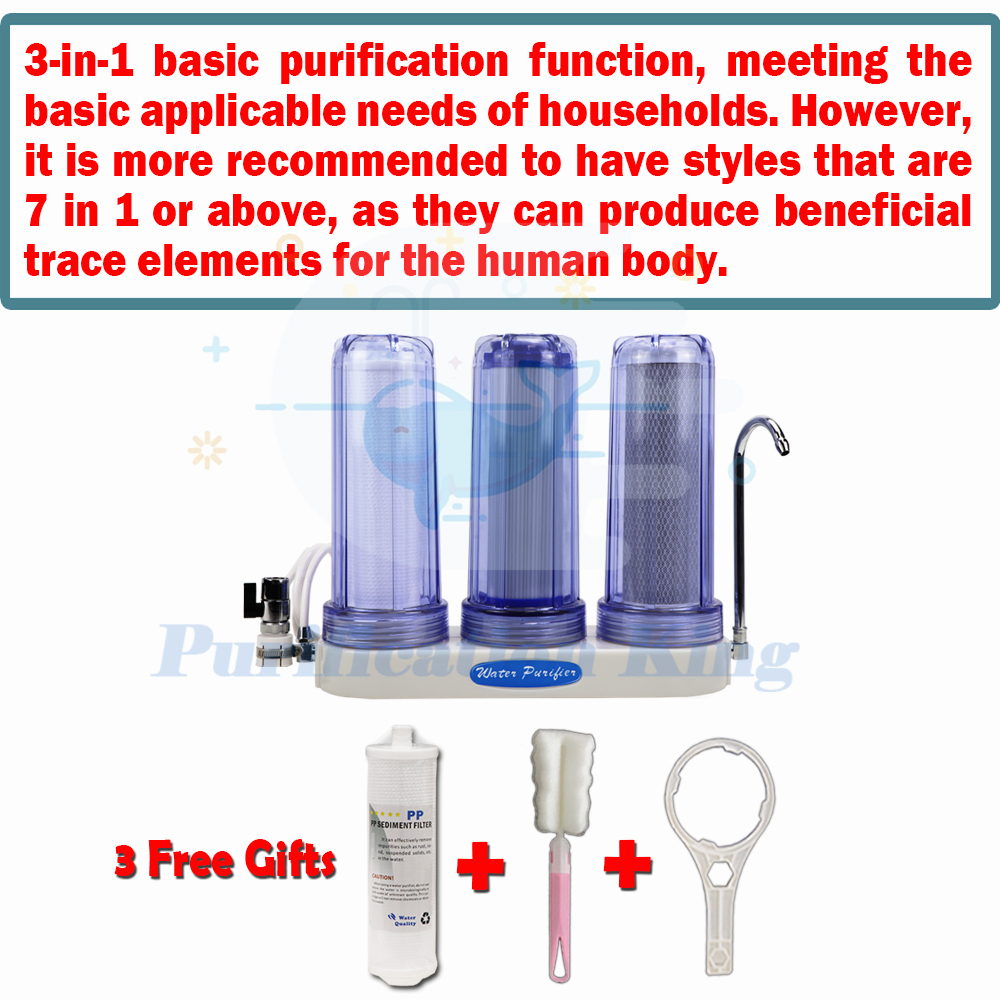 Authentic 7 in 1 Alkaline Water Purifier Leakproof Thicken Water Filter ...