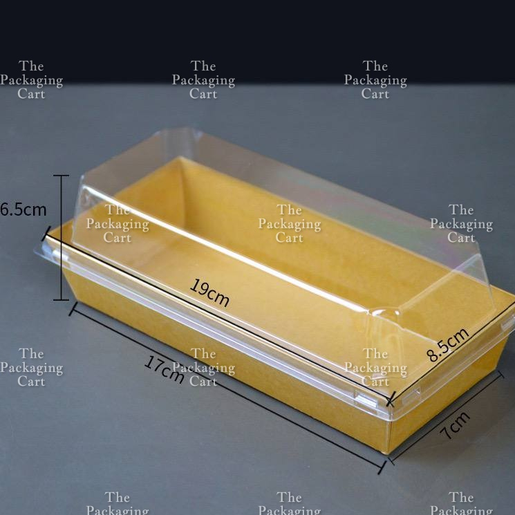 10pcs Disposable Dessert Square Rectangle Kraft Packaging Box Take Out ...