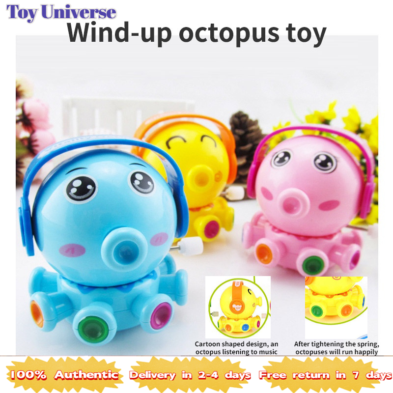 Funny Clockwork Cute Octopus Toy Running Turn Around No-batteries ...