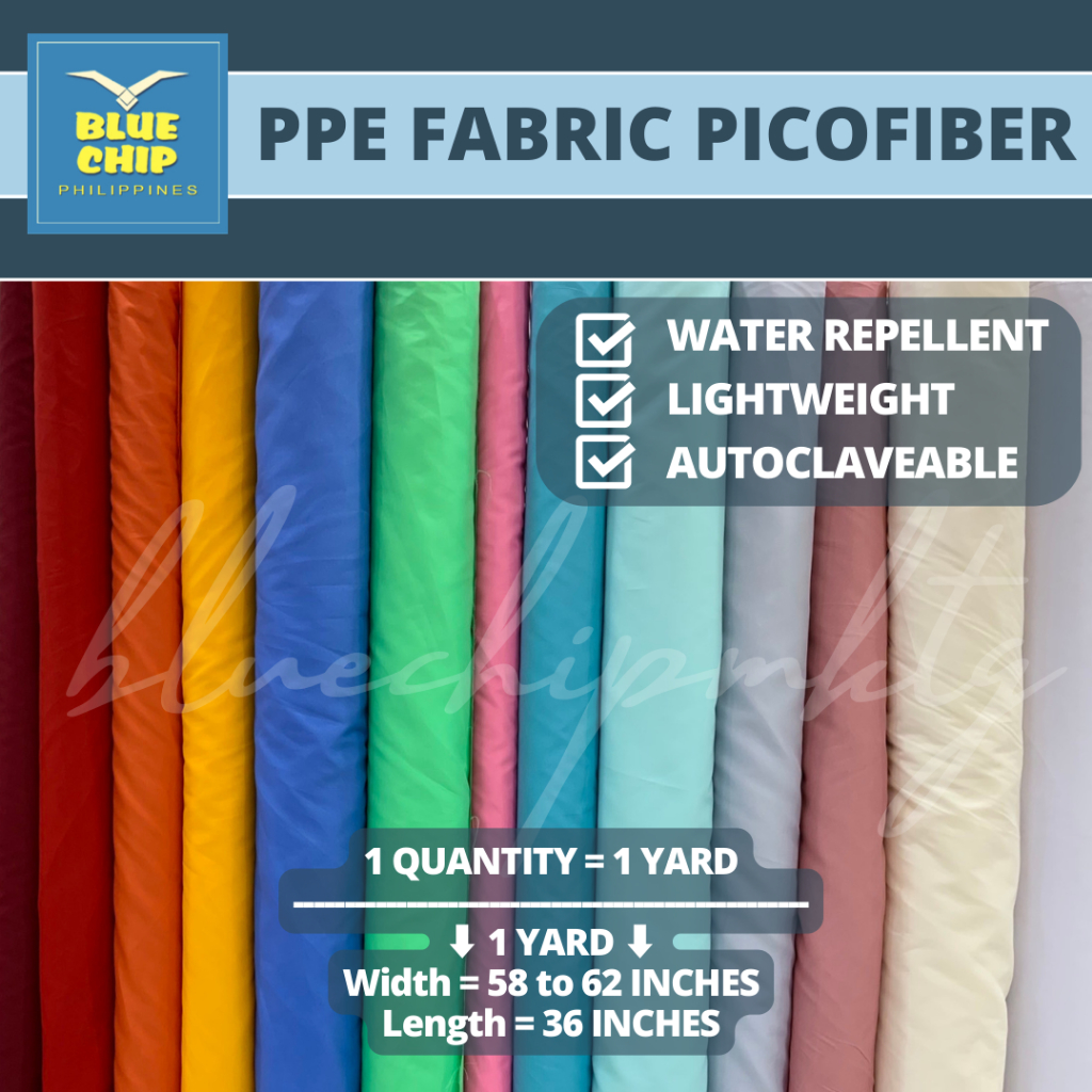 PPE Fabric Picofiber Cloth Tela *Water Repellent, Lightweight ...