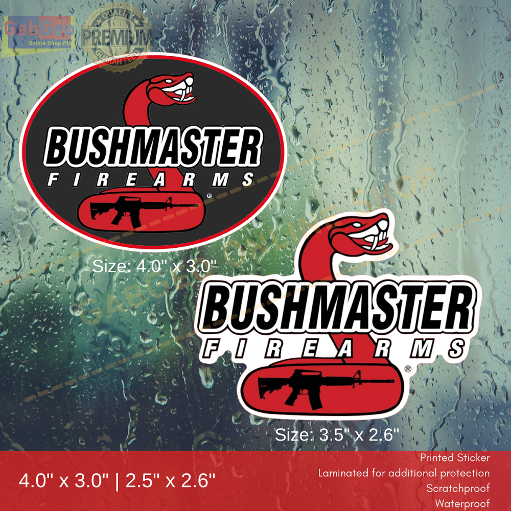 Bushmaster Premium Customized Laminated Vinyl Waterproof Sticker Car ...