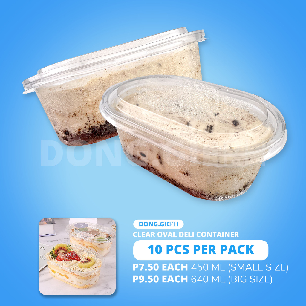 [50 PCS] Oval Deli Container for Desserts (Mousse Container) | Shopee ...