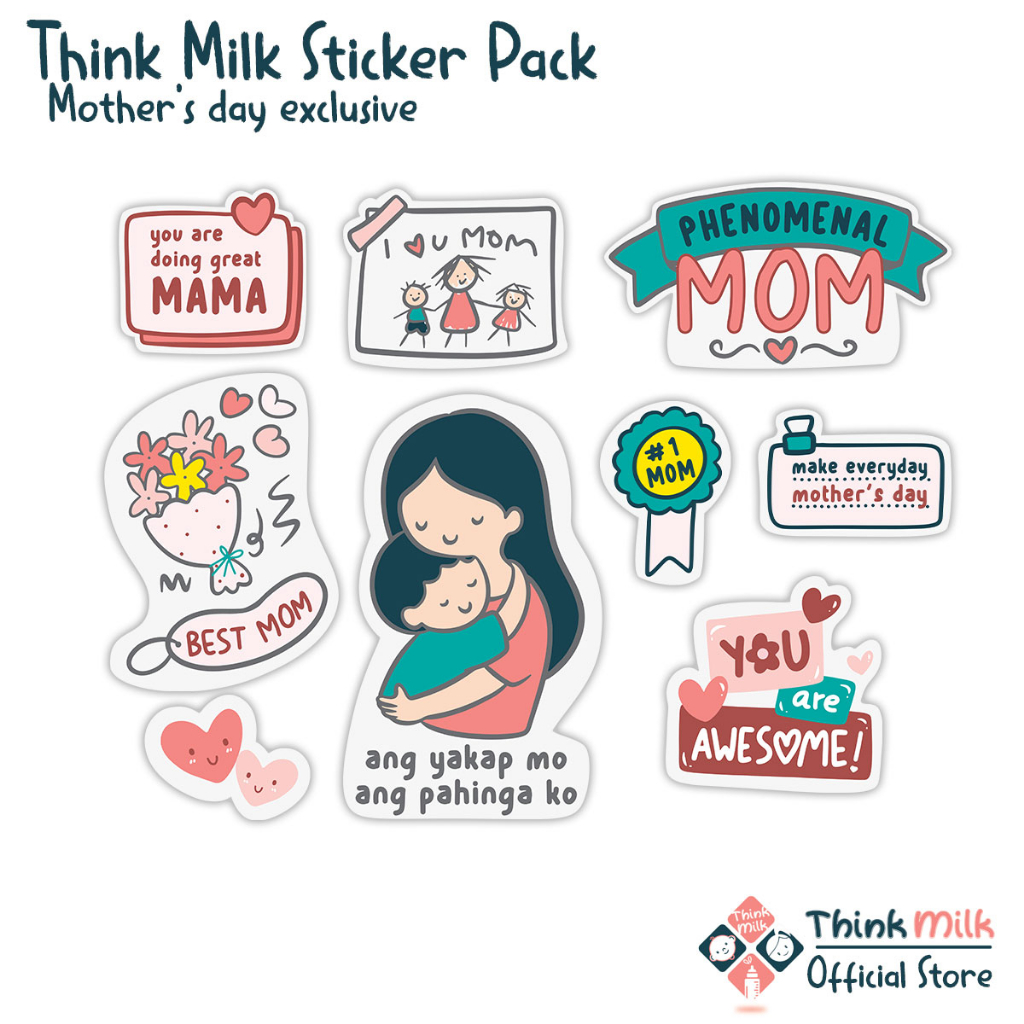 Think Milk Breastfeeding Sticker Pack | Shopee Philippines