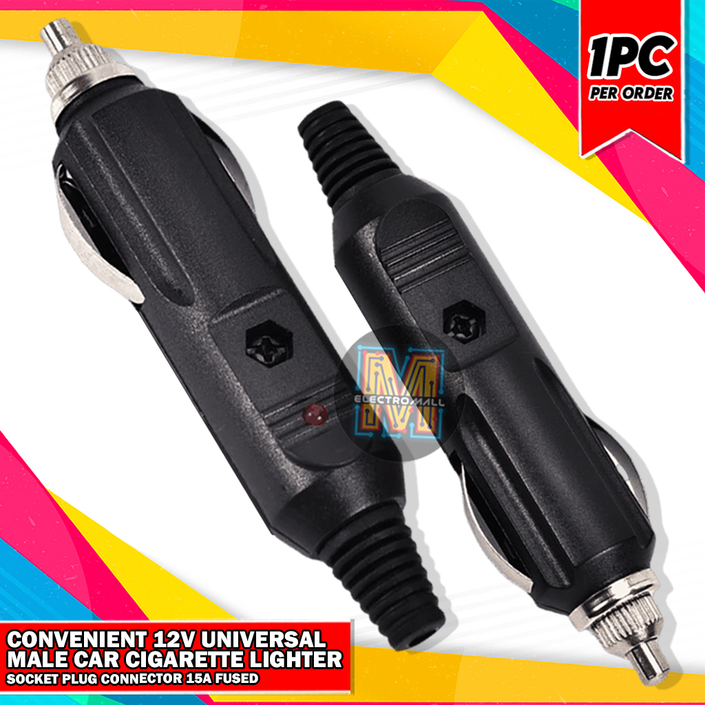Convenient 12V Universal Male Car Cigarette Lighter Socket Plug ...