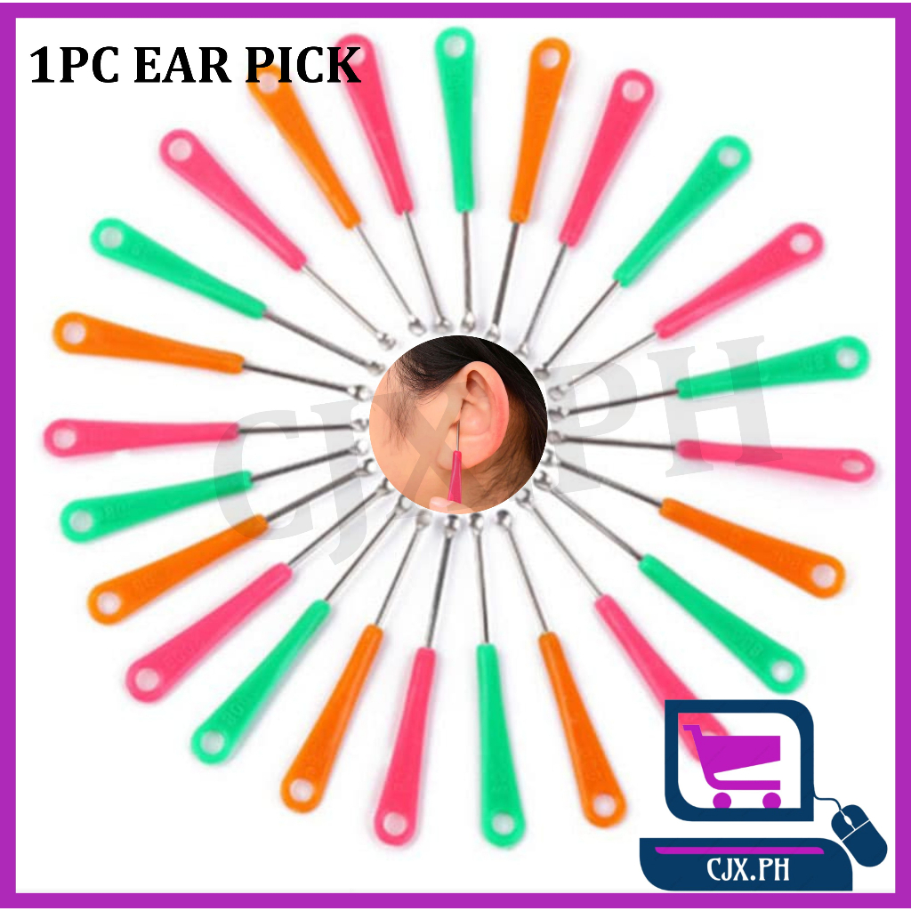 CJX.PH 1pcs Colorful Ear Picks Care Ear Picks Plastic Handle Iron Ear ...