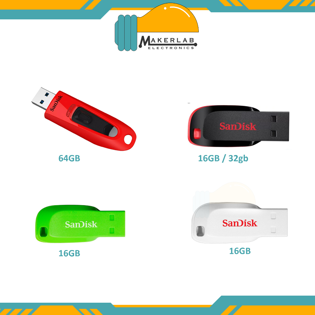 Cruzer Blade 16GB l 32GB USB 2.0 l 64GB 3.0 Ultra Flash Drive Sandisk ...