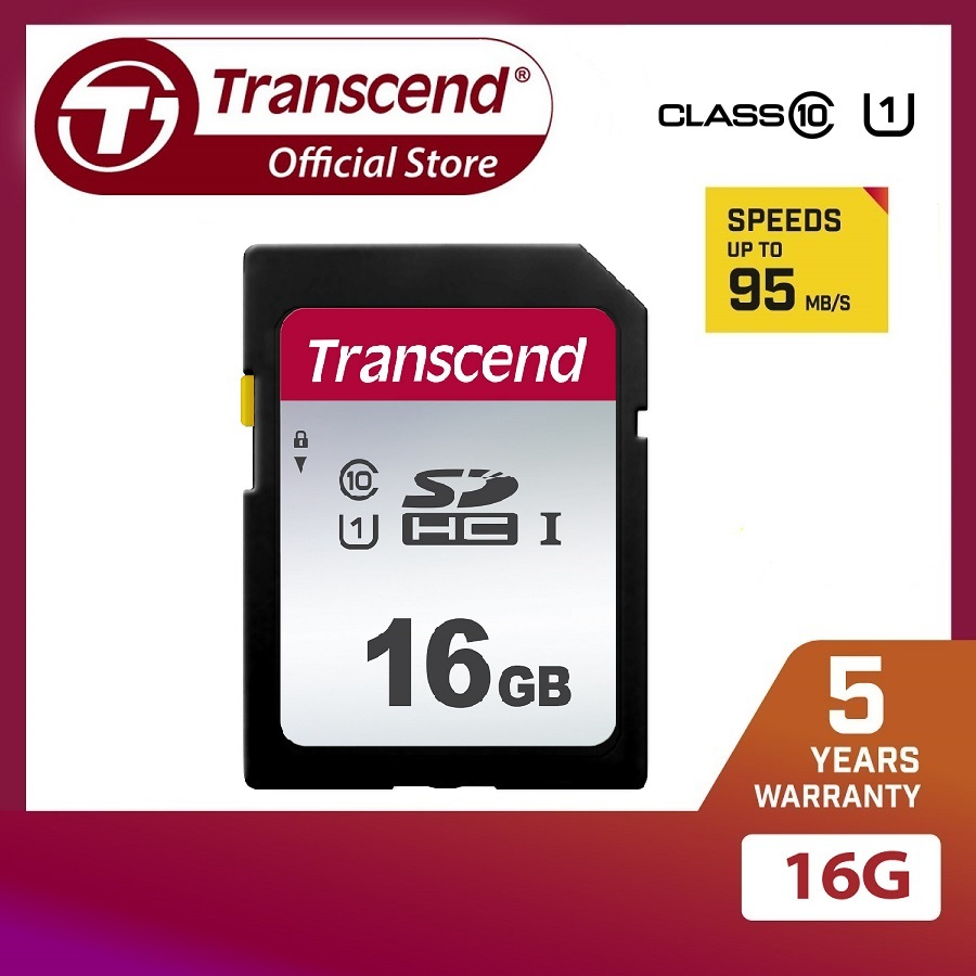 Transcend SDC300S SDXC/SDHC 300S Memory Card | 16GB | SDCard ...