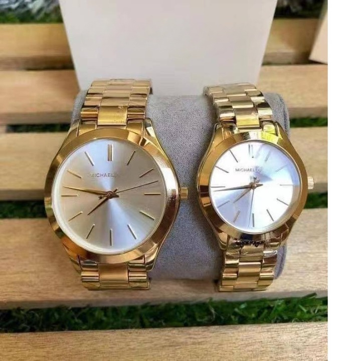 Luxury Watch 1PC Gold Strap Analog Quartz Watch Stainless Men Women ...