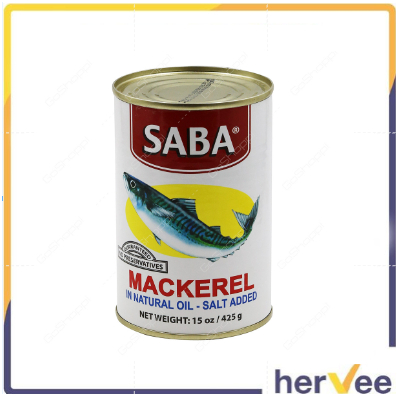 SABA MACKEREL IN NATURAL OIL - SALT ADDED 155G | Shopee Philippines
