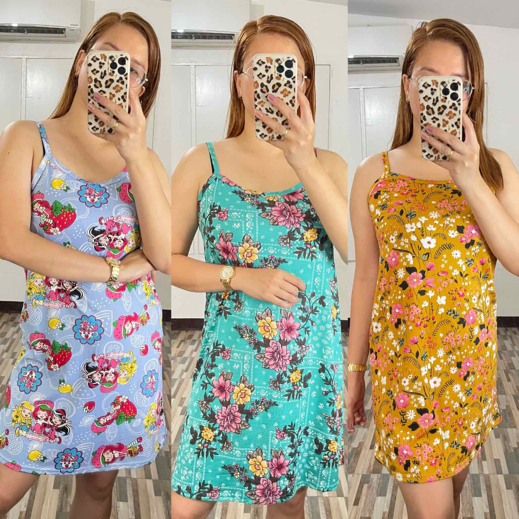 Assorted Comfortable Printed Spaghetti Strap Duster Pambahay Dress 5 ...