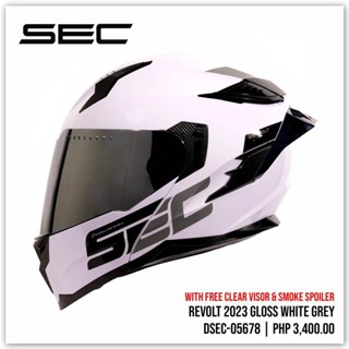 SEC Revolt v3 Modular Dual Visor Helmet with Free Clear Visor & Smoke ...