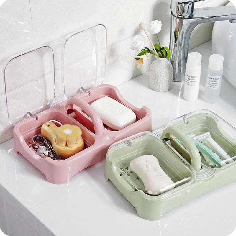 From PH 2in1 LOVE Soap Case Transparent Flip Draining Soap With Cover ...