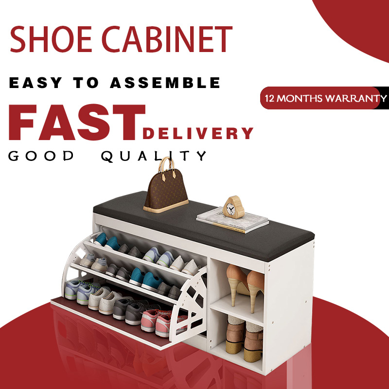 Shoe Cabinet Wooden Shoe Table Shoe Box Locker Dump Shoe Rack With Seat Cushion Shopee Philippines