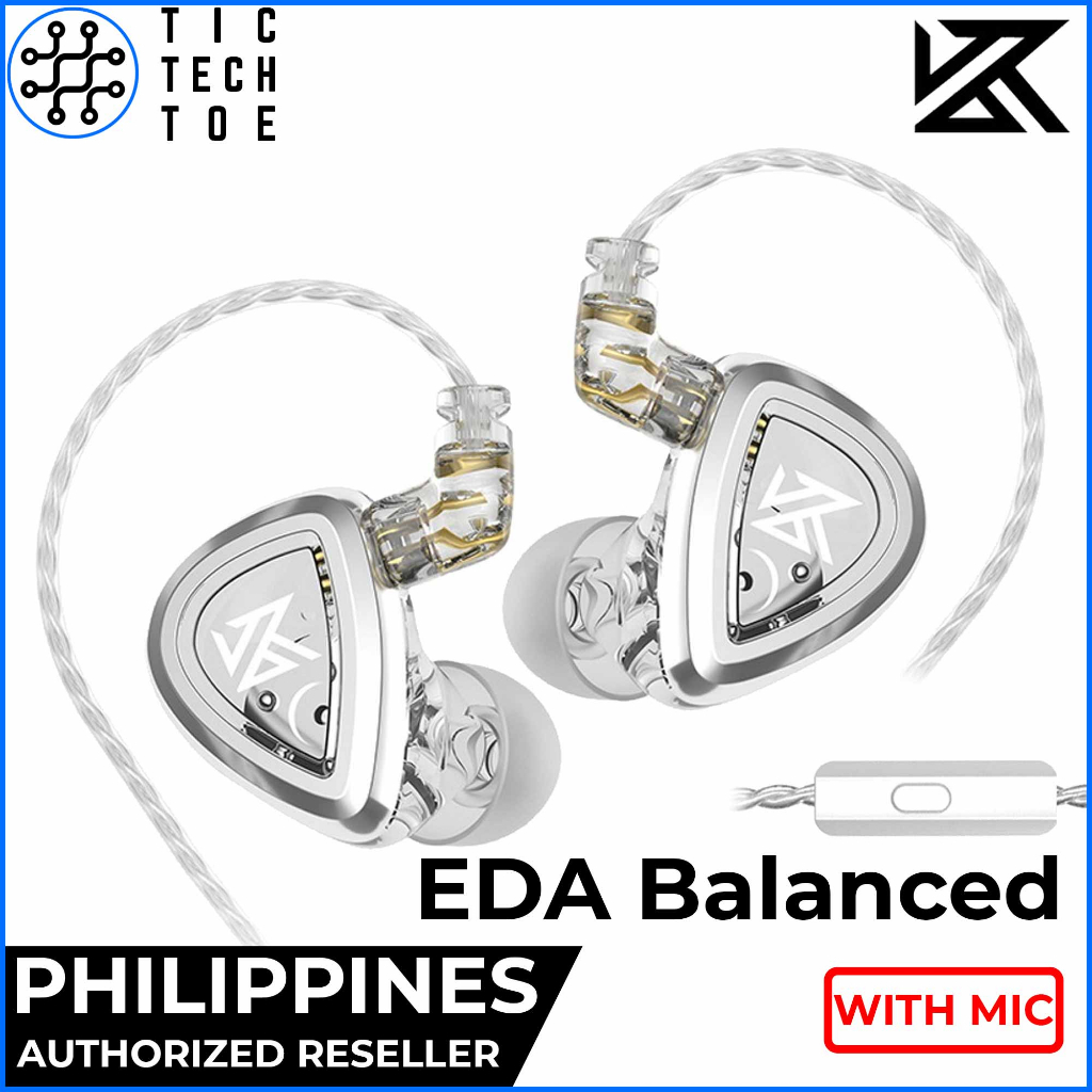 KZ EDA Balanced Edition Dynamic Driver IEM Earphones with Mic | Shopee ...
