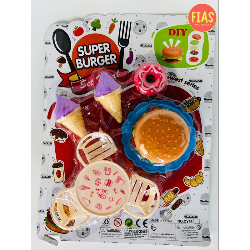 Super Burger Toy Set A973 | Shopee Philippines