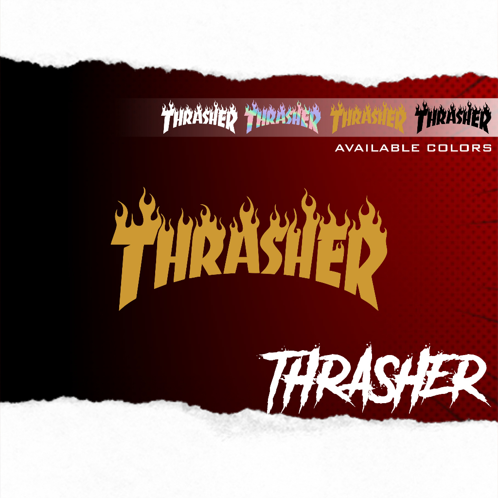 THRASHER decal cutout sticker for car/motorcycle and helmet | Shopee ...