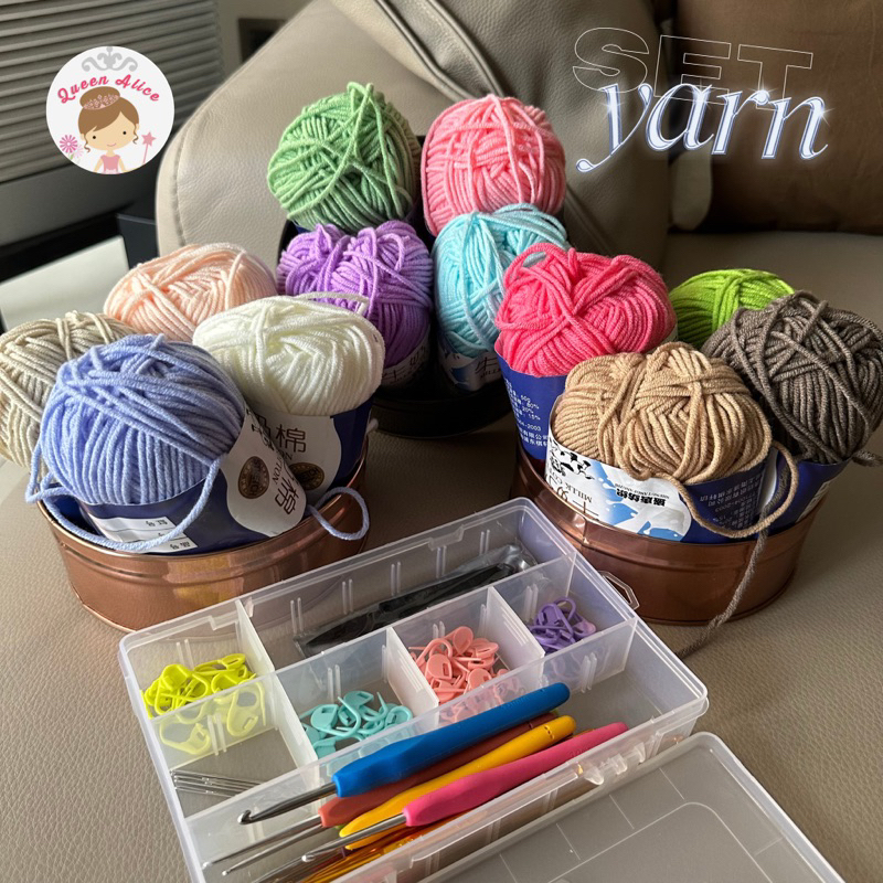 Milk Cotton Yarn Sets w/ 1 Gold Hook(check descriptions for other ...
