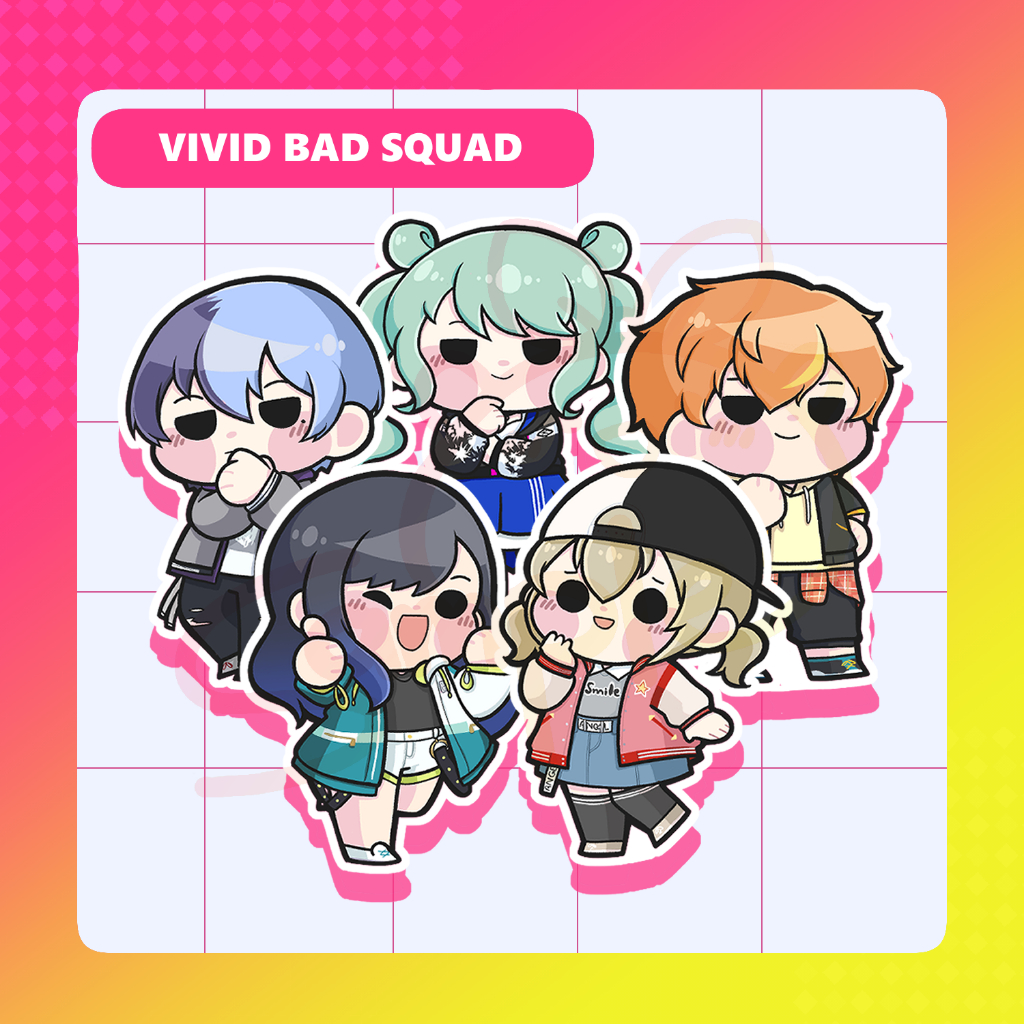 Project Sekai Vivid BAD SQUAD Laminated Vinyl Stickers┃nimica shop ...