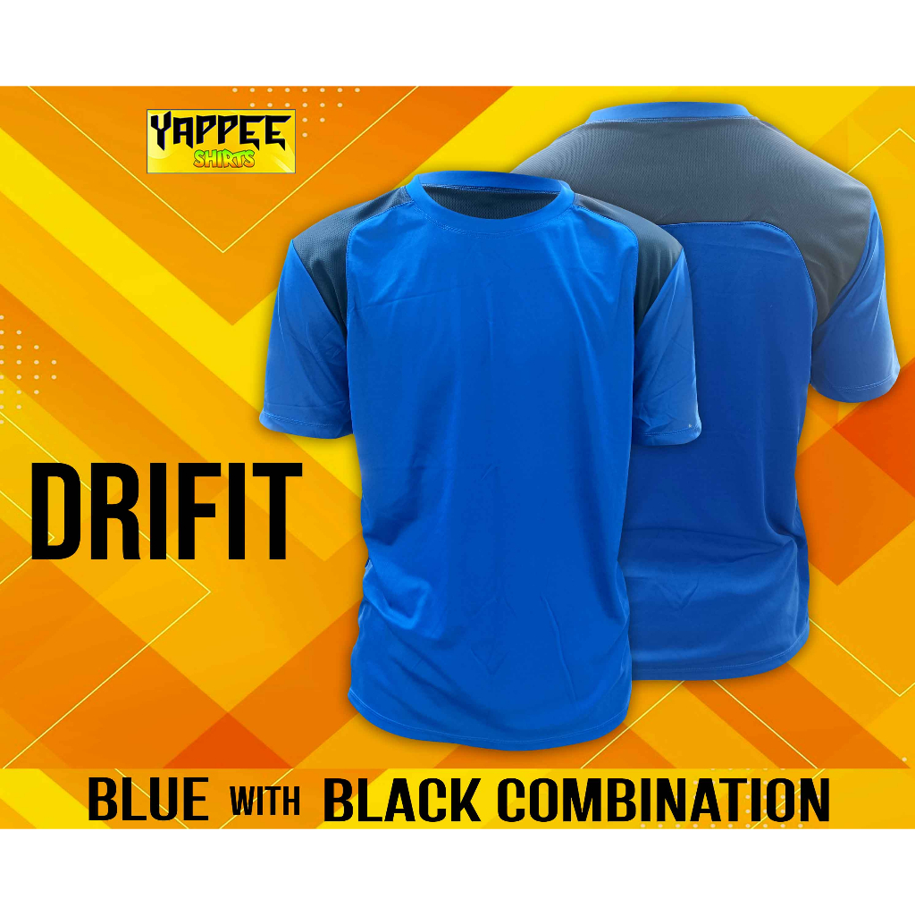 Yappee Quiana Blue W/ Black Combination Activewear Tshirt | Shopee ...