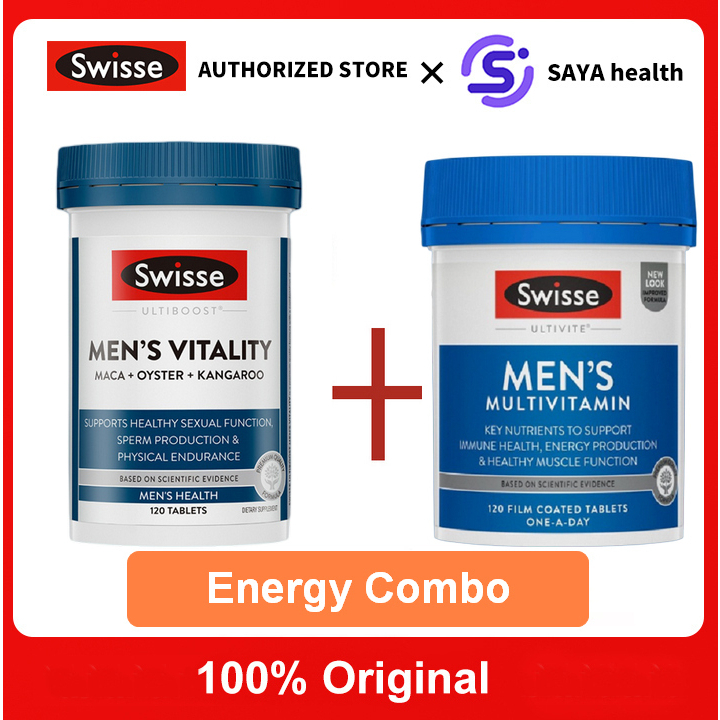 Swisse Ultiboost Energy Combo ( Swisse Ultiboost Men's Vitality 120 Tablets + Swisse Ultivite ...
