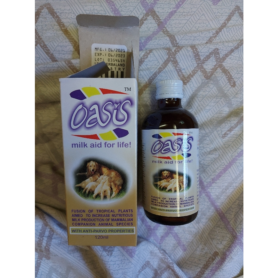 OASIS ANTI PARVO Milk Enhancer 120ml for Dogs and Cats Oasis Milk Aid ...