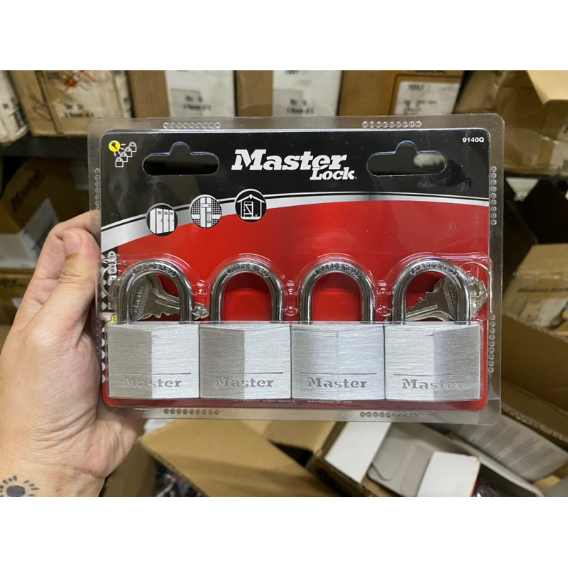 Master Lock Aluminum Padlock Keyed Alike 4pcs/set | Shopee Philippines