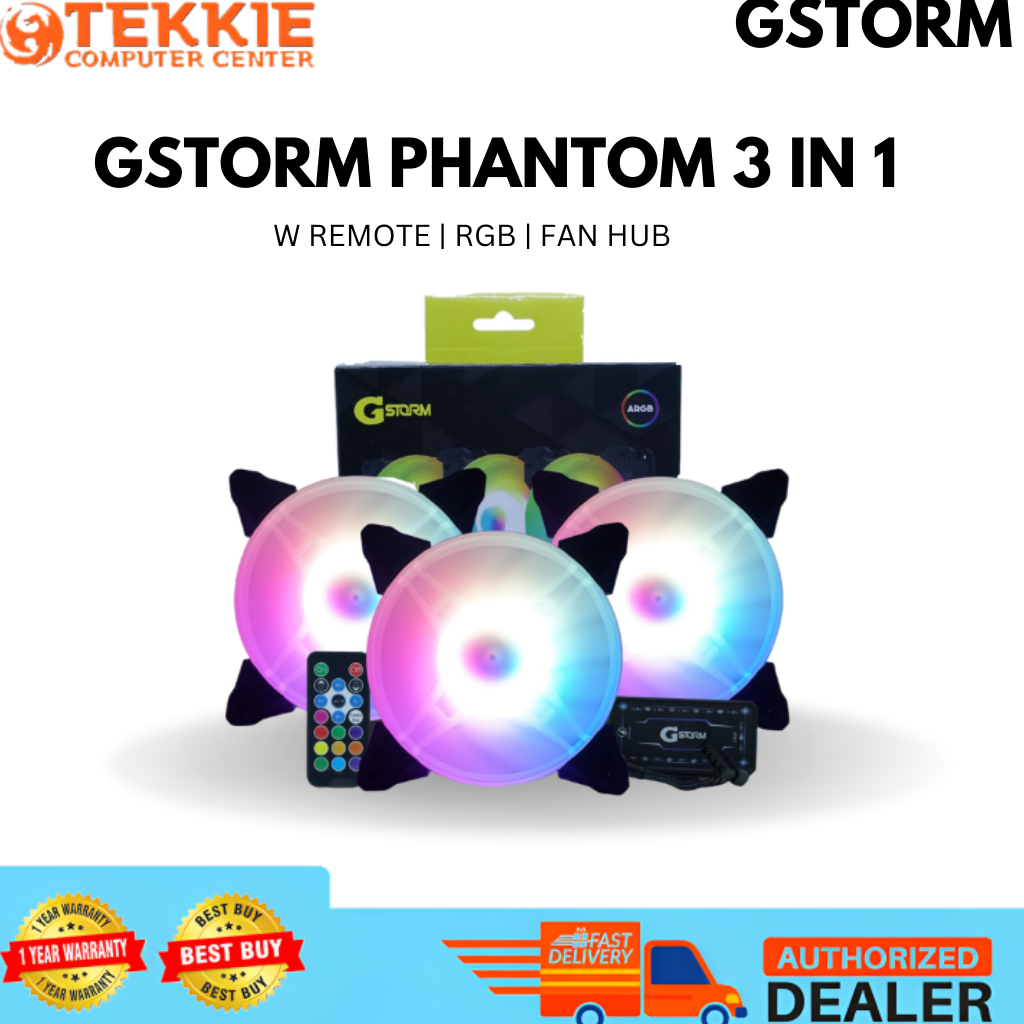 GSTORM PHANTOM 3IN1 W/ REMOTE COMPUTER FAN | Shopee Philippines