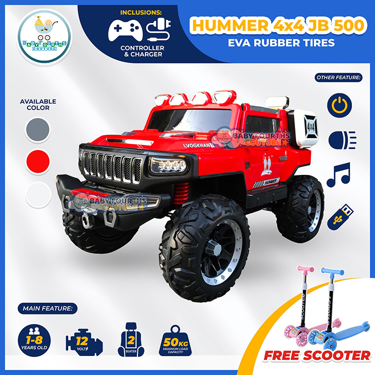 COD Rechargeable Hummer JB 500 Ride on Jeep for kids | Shopee Philippines