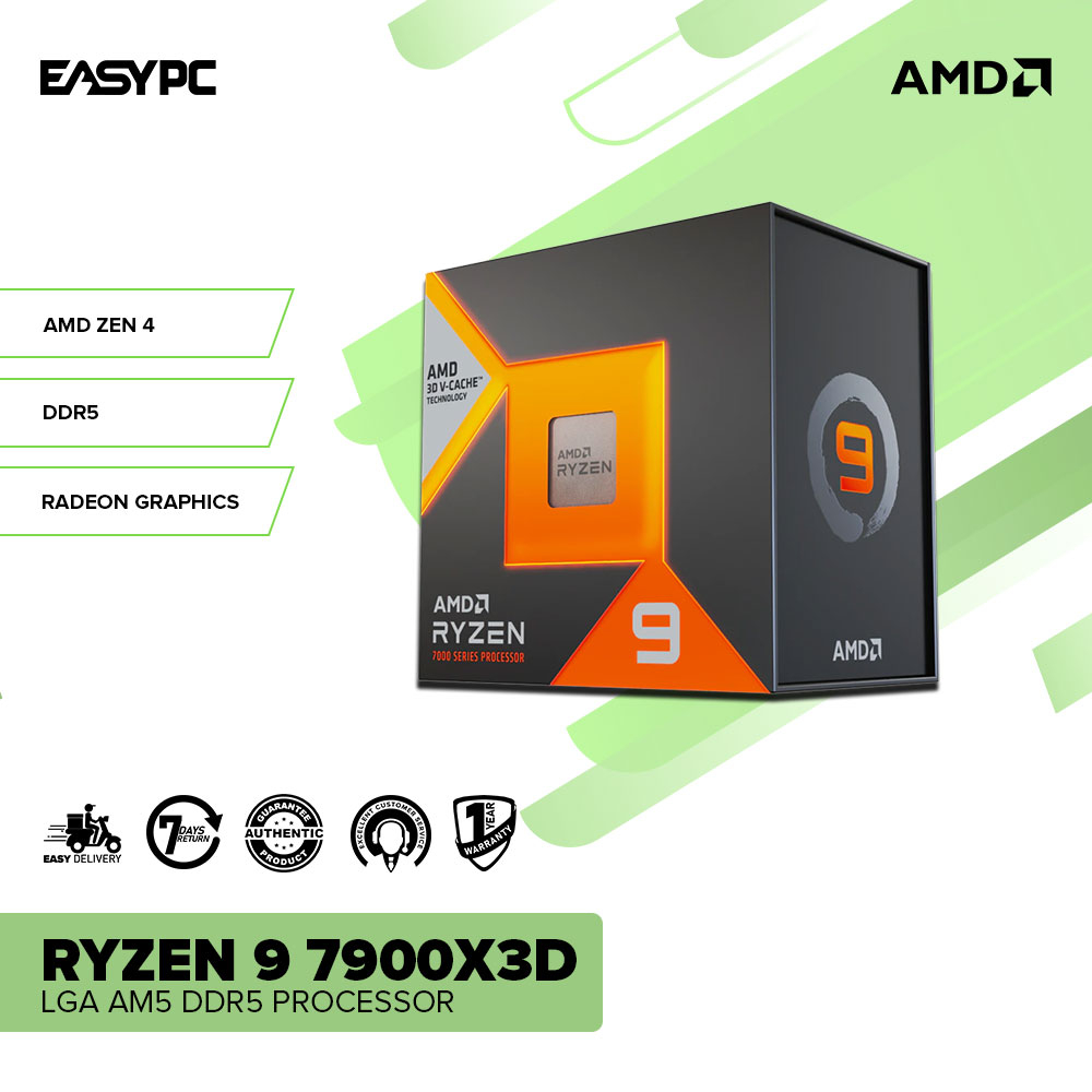 EasyPC| AMD RYZEN 9 7900X3D and RYZEN 9 7900X 5.6GHz AM5 DDR5 Desktop ...