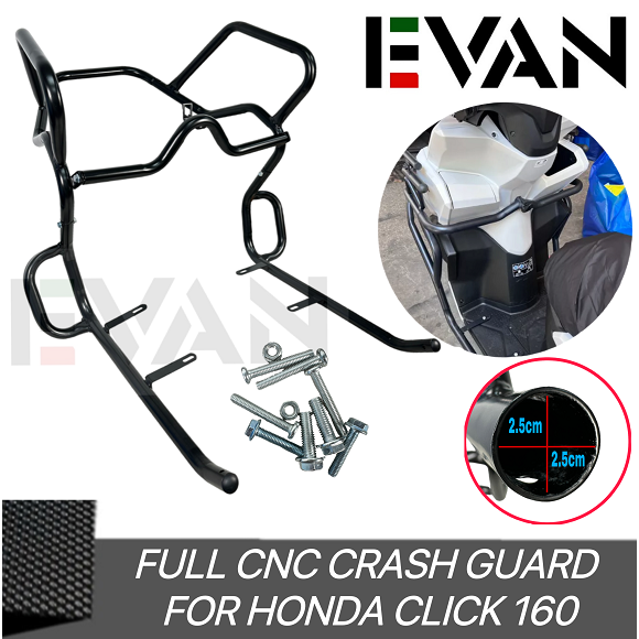 EVAN.SHOP Full CNC Crash Guard For Honda Click 160 V3 Motorcycle ...