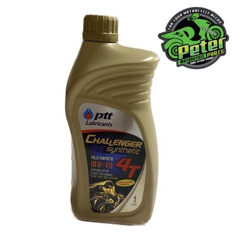 PTT CHALLENGER FULLY SYNTHETIC 4T MOTOR OIL 10W-40 1LITER ( FOR ...
