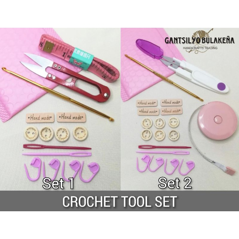 Crochet Tool Set with FREE Crochet Guide GB| Gantsilyo Bulakeña ...
