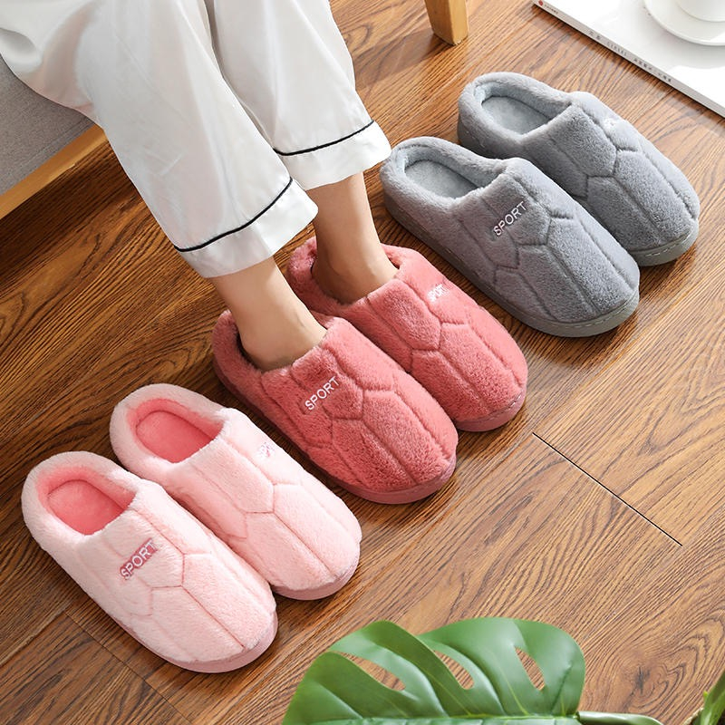 [smile] Sport Korean Cotton Slippers Thick Sole Home Anti Slip Indoor ...