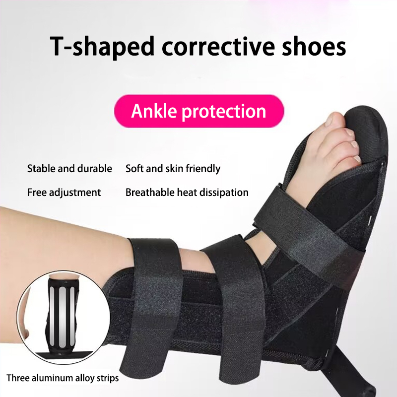 1PCS Black Adjustable Soft Foot Fracture Recovery Night Splint Plantar ...