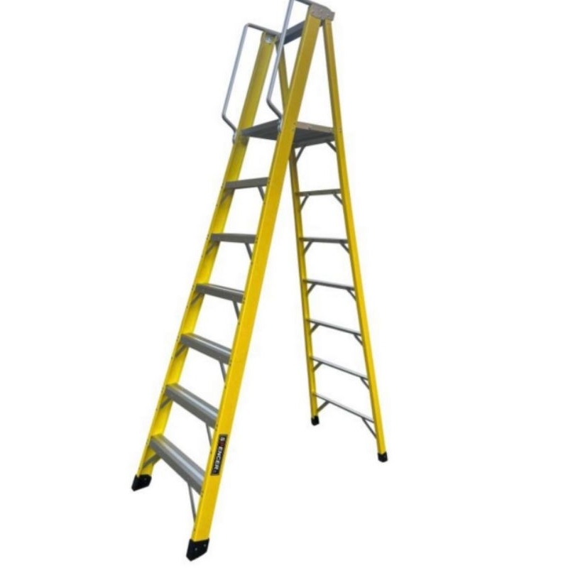 SPENCER USA HEAVY DUTY FIBERGLASS PLATFORM LADDER 4 STEPS/ 5 STEPS / 6 ...