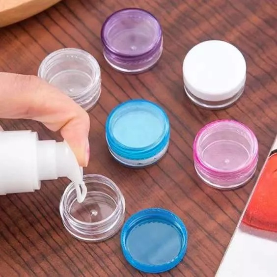 Portable Cosmetic Containers Makeup Box Travel Bottle Round Storage box ...