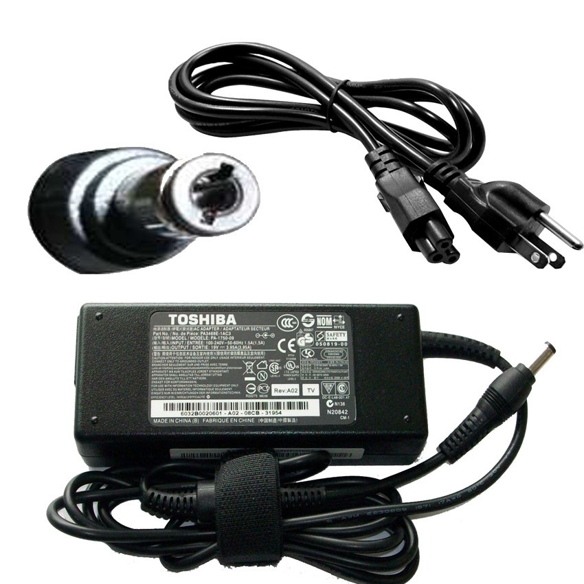 19V 3.95A 75W Charger for Toshiba Satellite C55 C55D C50 C75 C75D C655 ...